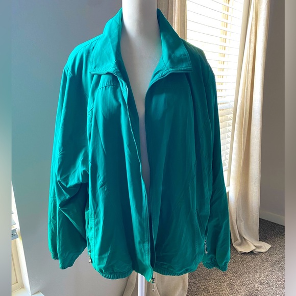 Vintage | Jackets & Coats | Vintage Green Track Jacket | Poshmark